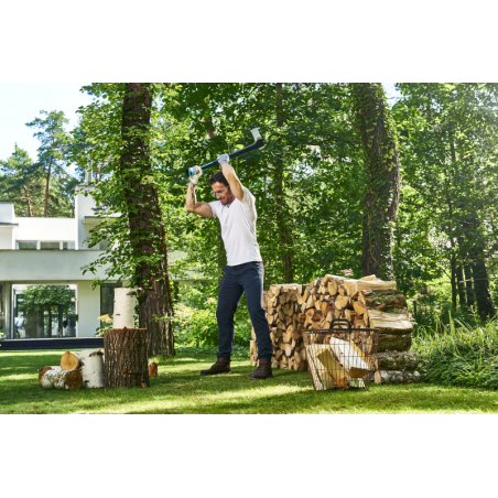 A splitting axe designed for medium-sized tree trunks