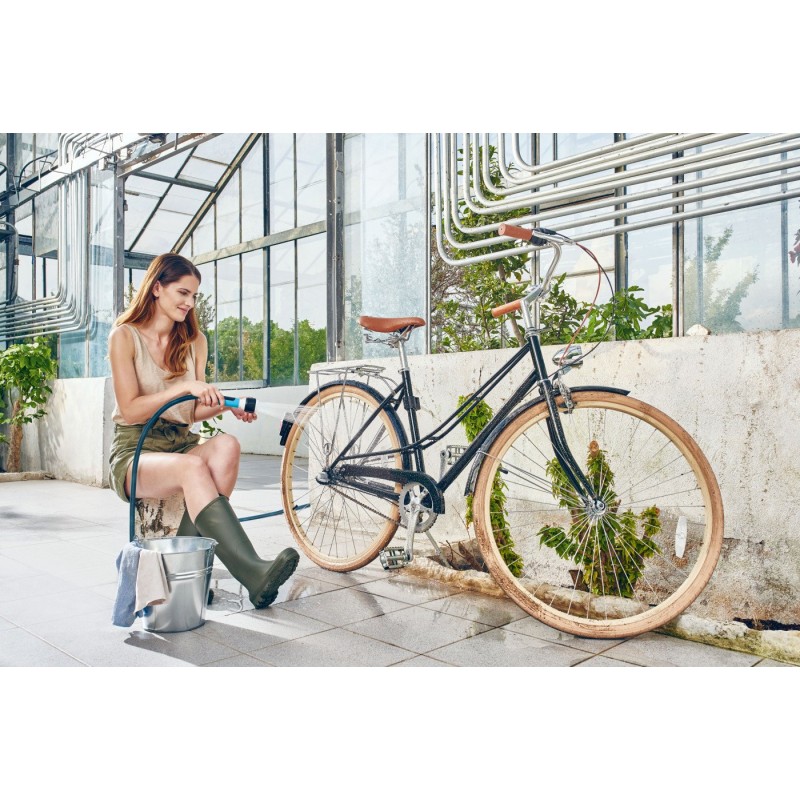 Extensible hose 7,5m --- 15m with multifunctional hand sprinkler ERGO